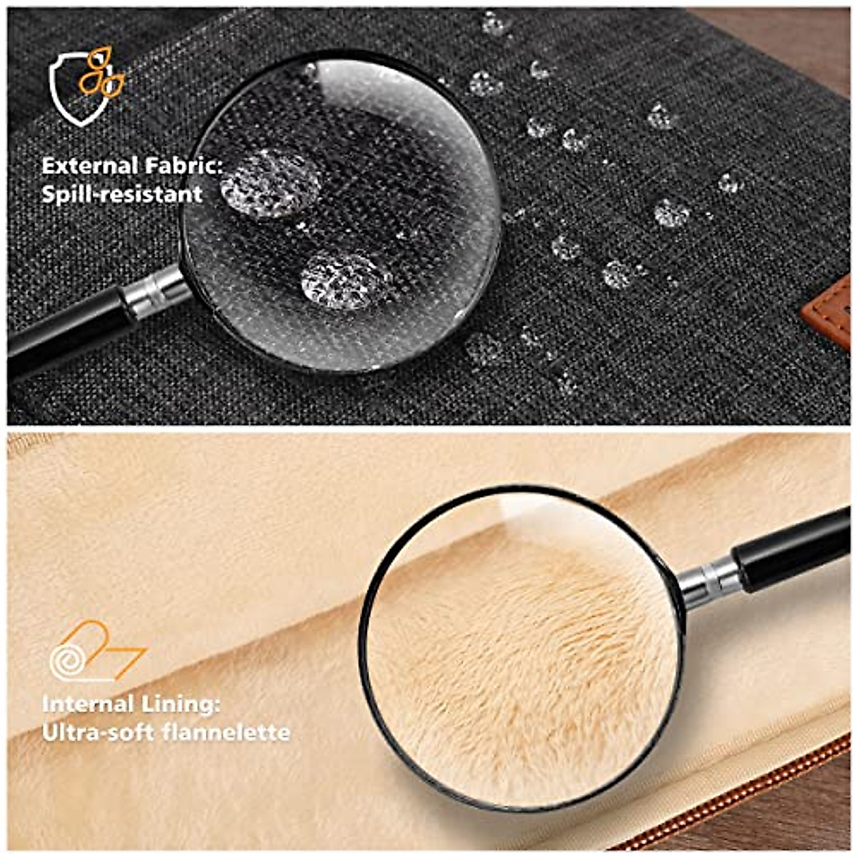 KIZUNA 9.7-10 Inch Tablet Sleeve Water Resistant Laptop Bag for 9.7" 10.5" 11" iPad Pro/Apple 10.2" iPad/10 Surface Go/Huawei MediaPad M5 Pro/10.5" Samsung Galaxy Tab A S6/Lenovo Smart/Acer -Brown