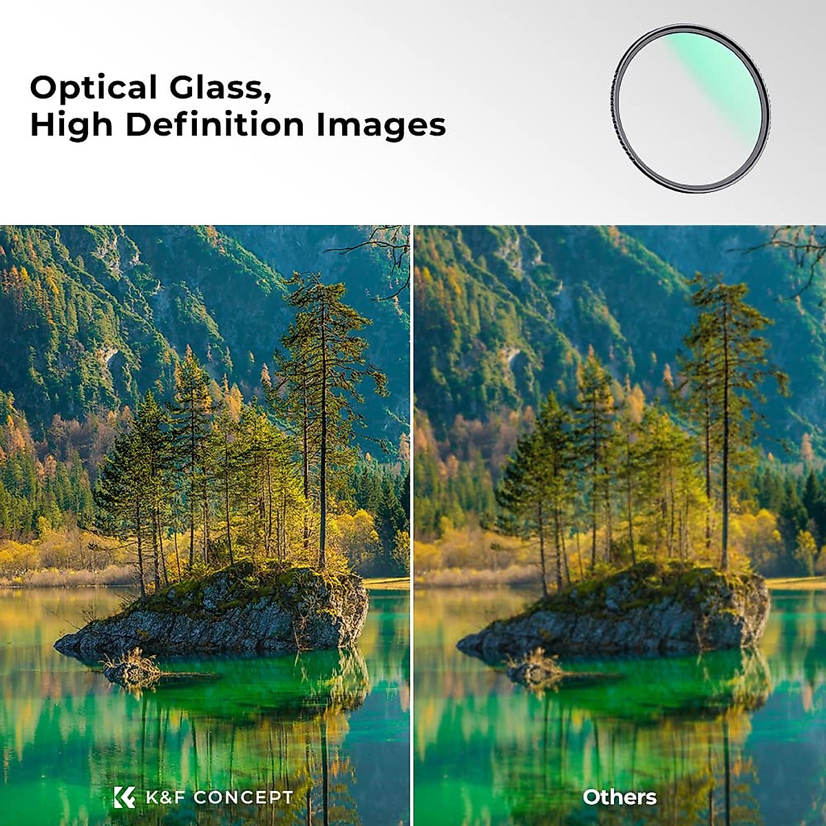 K&F Concept 77mm MC UV Protection Filter Slim Frame with 18-Multi-Layer Coatings for Camera Lens (K-Series)