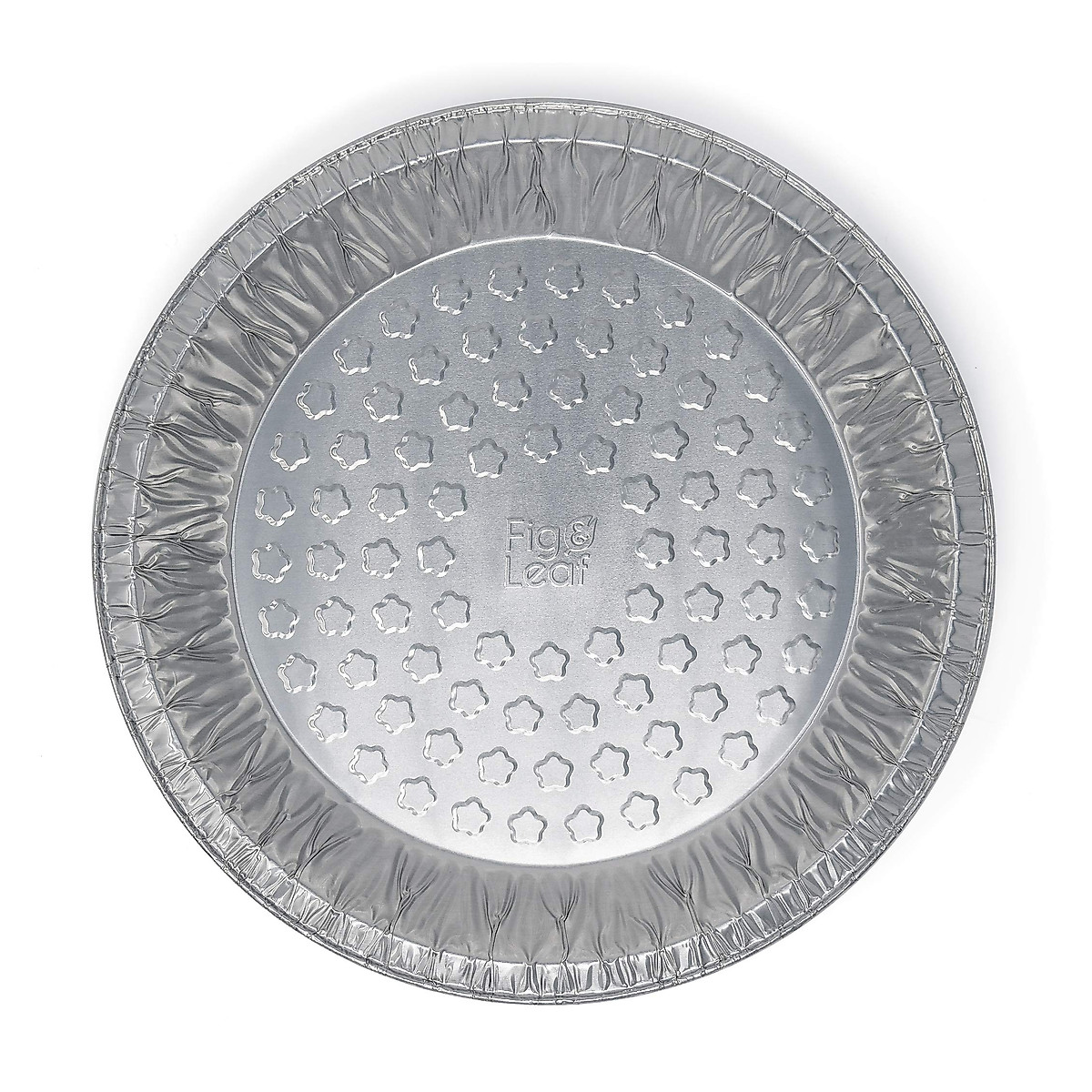 Fig & Leaf (60 Pack) Premium 9-Inch Pie Pans l Disposable Aluminum Foil l Heavy-Duty l Tin Plates for Tart Quiche Pies
