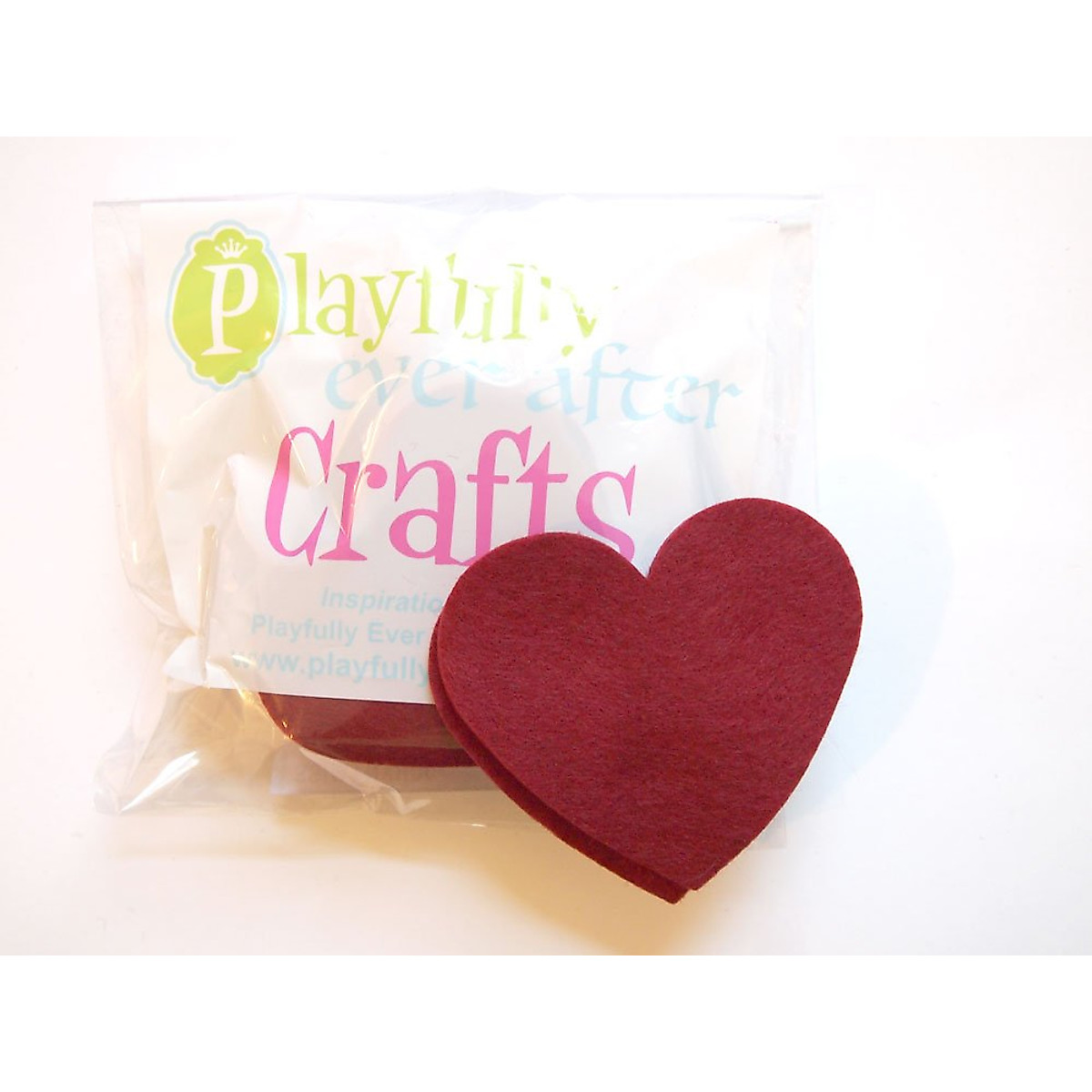 Playfully Ever After 3 Inch 28pc Felt Hearts (Cardinal Red)