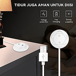 E ECSEM Charger Dock Compatible for Rose Toy Portable Magnetic Replacement Charging Stand Adapter with USB Charging Cable Cord for Rose Massagers,White