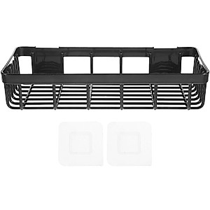 PRETYZOOM Shower Wall-Mounted Mounted Storage Rack Bathroom Wall Hanging Organizer Hollow Wall Mounted Storage Rack Drainage Organizer Bathroom Draining Shelf