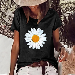 JEGULV March 20-25 Women Clothes Graphic Tees for Women Short Sleeve Loose Fit Tops Basic Casual Soft Blouse T-Shirts Summer Plus Size Tops 2025 On Amazon Today Prime Clearance Amaon Prime