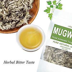 LYCKLIGA - Mugwort Leaves, Mugwort Tea, 2oz(56g) Natural Mugwort Herb Dried Artemisia Vulgaris