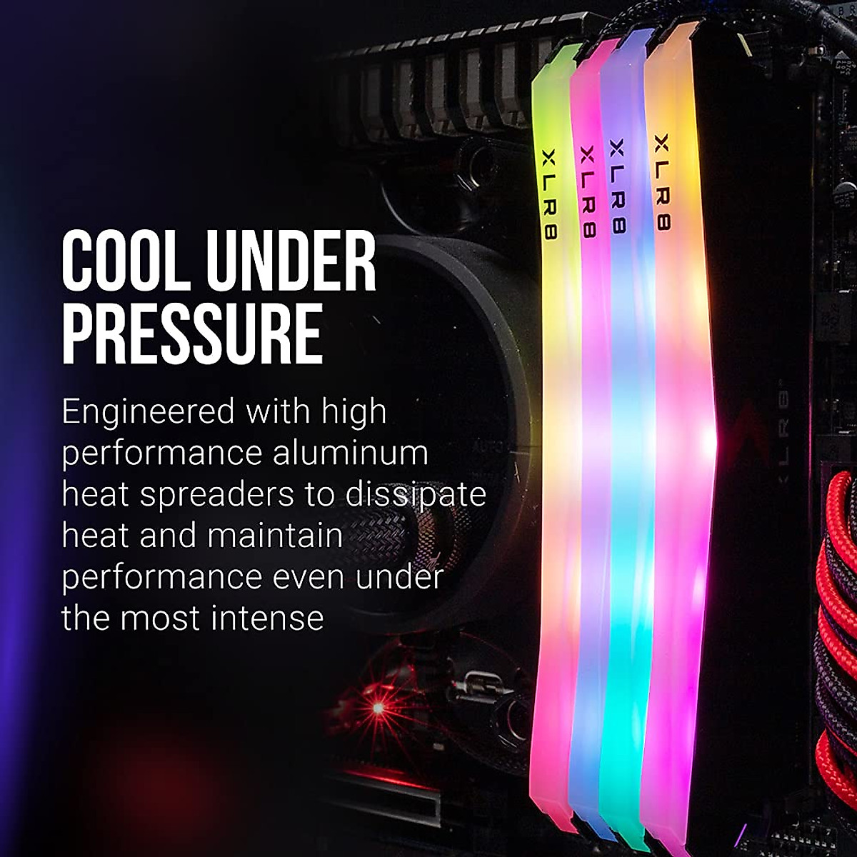 PNY XLR8 Gaming 16GB (2x8GB) DDR4 DRAM 3200MHz (PC4-25600) CL16 1.35V RGB Dual Channel Desktop (DIMM) Memory – MD16GK2D4320016XRGB