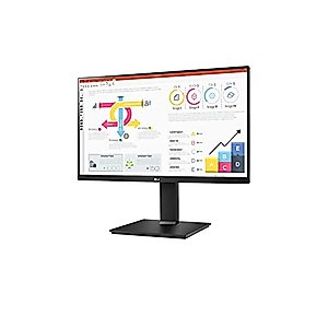 LG 23.8” 24BP75Q-B IPS QHD Monitor with HDR10, USB Type-C™ Port, AMD FreeSync™, Reader Mode, & Flicker Safe, Black