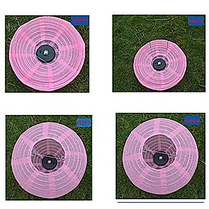 AYELET 2PCS/lot 12inch 12" Multicolor Solar Powered 1W 5050SMD LED Light Bulbs Waterproof Chinese Nylon Fabric Lantern for Wedding Party Home Garden Decoration (Purple)