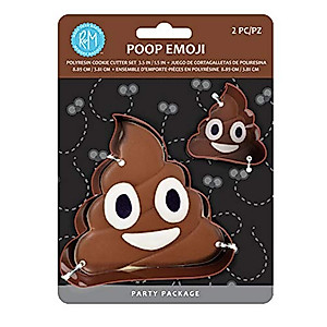 R & M International Poop Emoji Cookie Cutter, One Size, Brown