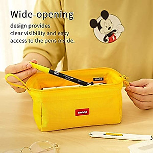 CICIMELON Pencil Case Large Capacity Pencil Pouch Pen Bag for Students Green Yellow