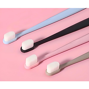 LINGXIYA Pet Toothbrushes Dog Cleaning Toothbrush Extra Soft Dog Toothbrushes for Puppy Small Dog and Cat Teeth Care Dog Toothbrush Pet Cat Dog Toothbrush 4 Pack Kit (Blue/Black/Pink/Brown)