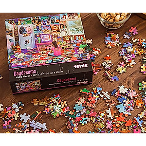 Daydreams '80s and '90s Pop Culture 1000-Piece Jigsaw Puzzle by Rachid Lotf | Educational Brain Teaser, Nostalgic Retro Toys & Games for Kids, Building Kit Activities | 28 x 20 Inches