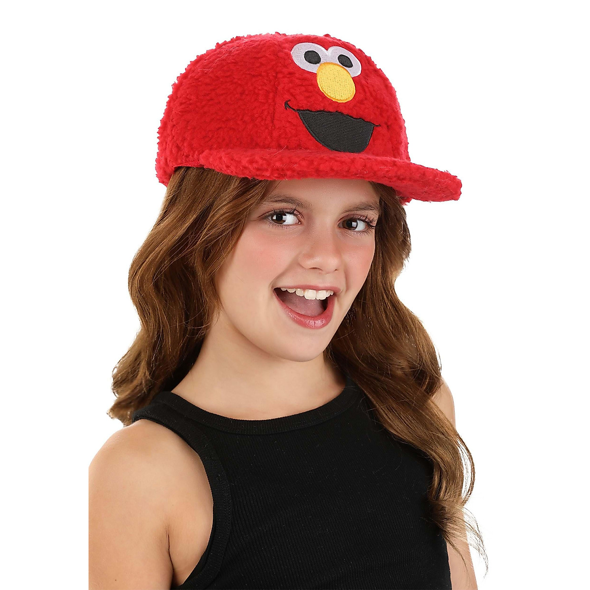 Fun Costumes Sesame Street Fuzzy Elmo Baseball Cap | One Size Fits Most Elmo Hats | Character Hat ST Red