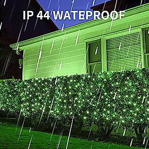 Dazzle Bright St. Patrick's Day 360 LED Net Lights, 12FT x 5 FT Connectable Waterproof String Lights with 8 Modes, Christmas Decorations for Indoor Outdoor Xmas Party Yard Garden Bushes Decor (Green)