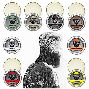 Beard Balm for Men by Rugged Roots-Hair Nourishing Beard Balm with Bamboo Teak Scent for Healthy Beards-Strong Beard Growth and Strengthen Hair-Small Gift Perfect for Stocking Stuffers for Men