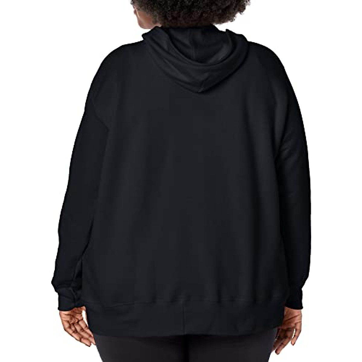 JUST MY SIZE womens Comfortsoft Ecosmart Fleece Full-zip Women's athletic hoodies, Ebony, 2X US