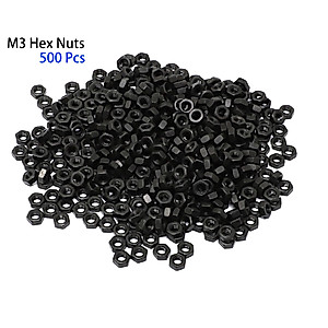 iexcell 1500 Pcs M3 x 6/8/10/12/14/16/20/25/30/35/40/45/50 Alloy Steel 10.9 Grade Hex Socket Button Head Cap Screws Bolts Nuts Washers Assortment Kit, Black Oxide Finish