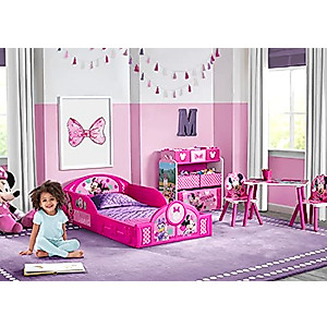 Delta Children Minnie Mouse Sleep & Play Toddler Bed and Toy Box -Bedroom Set