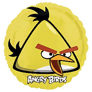 Angry Birds Party Balloons - Set Of 4 Balloon Decorations Featuring The Pink Black Yellow And Green King Pig Bird Globos For A Birthday Bouquet Centerpiece
