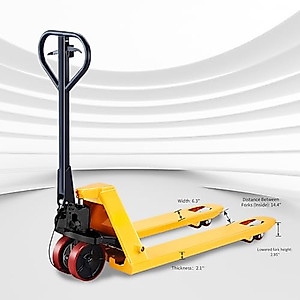 APOLLOLIFT Pallet Jack with Brake System, Heavy Duty Pallet Jack 5500lbs Capacity 48" Lx27 W Forks Standard Pallet Truck for Warehouse
