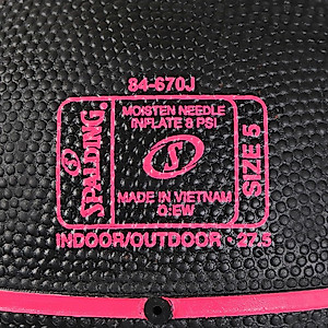 Spalding 84-670J Street Phantom, Black x Pink, No. 5, Basketball, Basketball