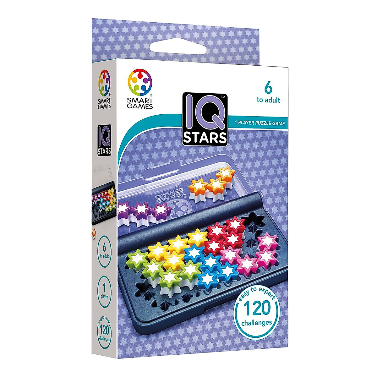 SmartGames IQ Stars Travel Game with 120 Challenges for Ages 6 to Adult