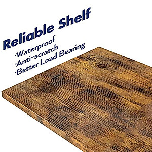 NUMENN 5 Tier Bookshelf, Tall Bookcase Shelf Storage Organizer, Modern Book Shelf for Bedroom, Living Room and Home Office, Vintage