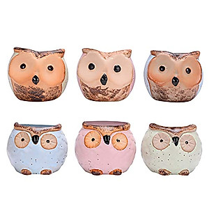 6pcs Fleshy Flower Pot Garden Plant Holder Ceramic Flower Pot Succulent Plant Pot Small Flower Pots Decorative Flower Pots Cactus Planter Mini Flower Pot Ceramics Succulent Plants