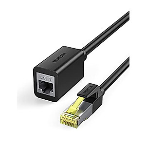 UGREEN Ethernet Extender Cable 6FT, Cat 7 Extension Network Cable 10Gbps RJ45 Male to Female LAN Patch Cord Compatible for Router Modem PC Laptop PS5 Xbox Smart TV 6FT