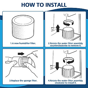 30-Pack Top Fill Humidifier Replacement Filters for LEVOIT Classic160, Dual150, Dual200S, Classic300(S), LV600S, OasisMist450S, Superior 6000S Humidifiers
