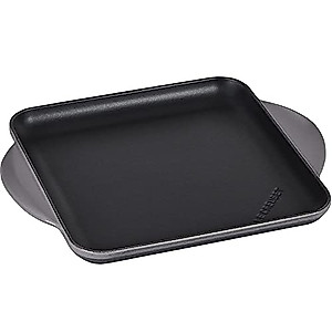 Le Creuset Enamaled Cast Iron Square Griddle, 9.5", Oyster