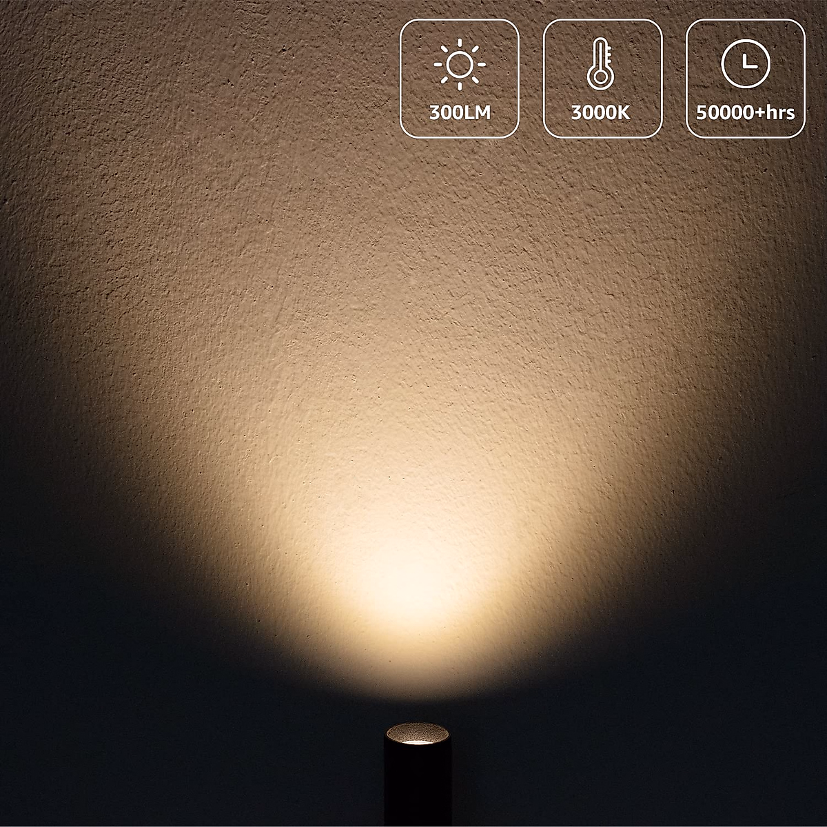 URTOM 2 Pack Indoor Spotlight LED Up Lights for Plant 120V Floor Spot Lights Accent Light Indoor Uplighting Warm White Spotlight Lamp Accent Lighting LED Uplight, 5.9 FT Plug Cord with Foot Switch