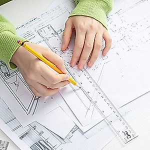 Mr. Pen- Ruler, Rulers 12 inch, Pack of 3, Clear Ruler, Plastic Ruler, Drafting Tools, Rulers for Kids, Measuring Tools, Ruler Set, Ruler inches and Centimeters, Transparent Ruler