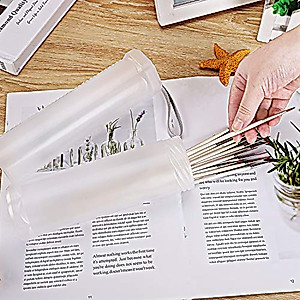 Brush Storage Box-Transparent Portable Paint Brush Holder, Stretchable Washable Paint Brush Storage Box