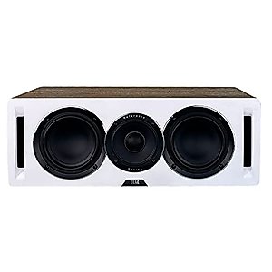 ELAC Uni-Fi Reference 3-Way 5-1/4" Center Speaker, Oak or Walnut Center Speaker for Home Theater, White Baffle with Oak Sides