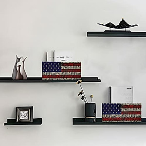 Kcldeci American Flag and Dollars Storage Baskets for Shelves Storage Bins Storage Boxes Decorative for Living Room Office Bedroom Clothes Toys 2-Pack