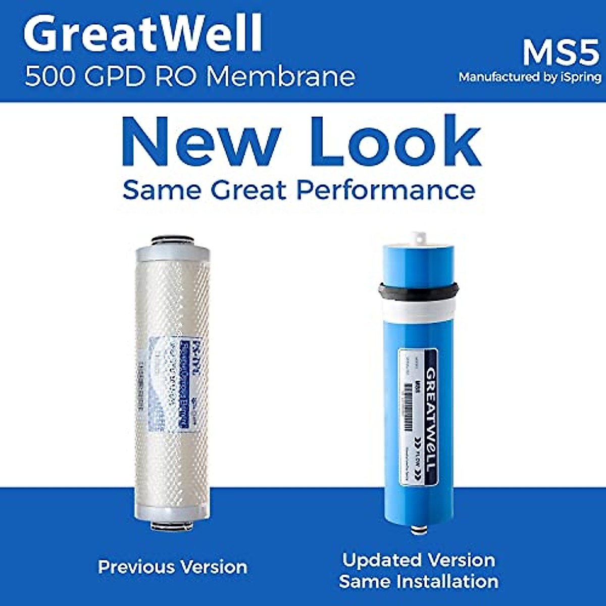 iSpring F15-500 500 GPD Tankless RO System Replacement Filter Set, 2-year Supply, White