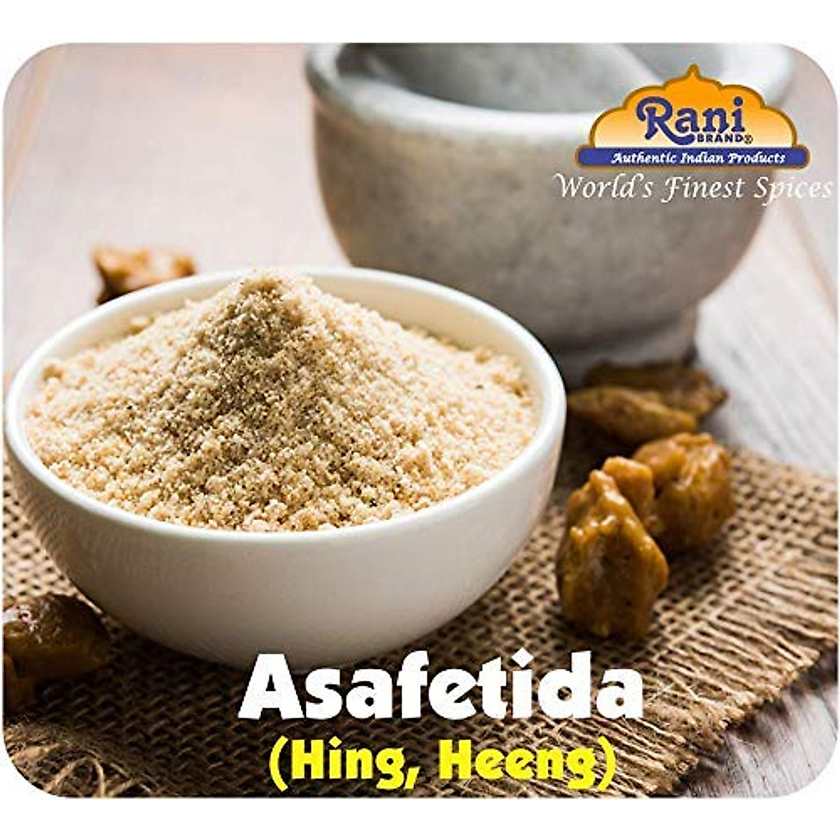 Rani Asafetida (Hing) Ground 3.75oz (106g) PET Jar ~ All Natural | Salt Free | Vegan | Non-GMO | Asafoetida Indian Spice | Best for Onion Garlic Substitute