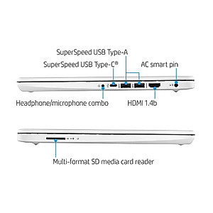 HP Newest 14" Ultral Light Laptop for Business. Intel Quad-Core N4120(> N4020), 16GB RAM, 320GB Storage, 1 Year Office 365, (64GB eMMC+256GB SD Card) Webcam, HDMI, WiFi, USB-A&C, Win 11 S/OLY