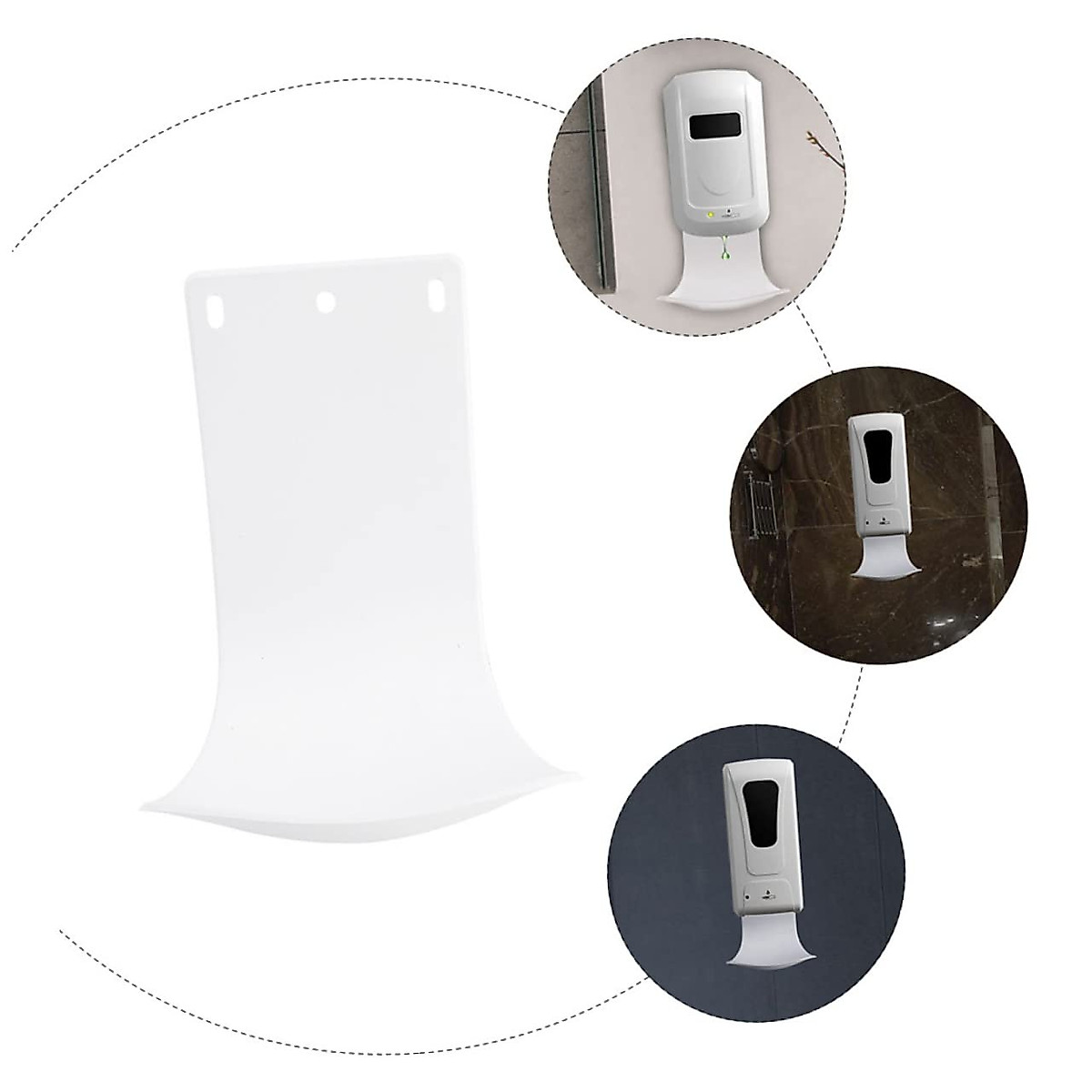 Angoily 2pcs Plastic Water Tray Wall Mount Soap Dispenser Handwashing Machine Trays Soap Dispenser Trays Holder Foaming Soap Drip Trays Decorate White Abs Dripping Water