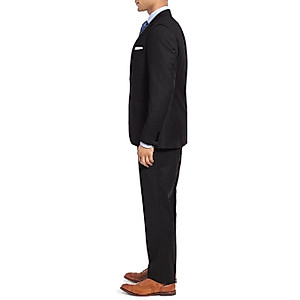 Salvatore Exte Men's 3 Piece 2 Button Vested Suit Set Blazer Pant Plus Tux Vest (40 Short US / 50S EU/W 34", Black)