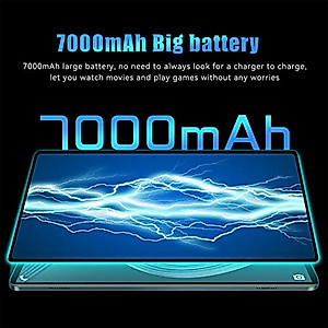 Naroote 10.1 Inch Tablet, Tablet PC 8GB 256GB 2.4G 5G WiFi 100-240V 8MP Front 16MP Rear for Android 12 for Reading (US Plug)