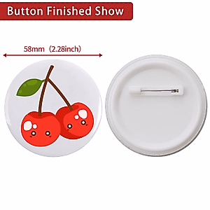 Onemorello 800 PCS Button Maker Supplies, 2.28 inch / 58mm Button Parts Button Supplies, Approx. 2.25 in Blank Button Badge Parts with Paper for Button Maker Machine Pin Maker Machine Button Press