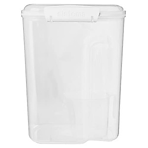 Sistema Flour and Sugar Storage Containers for Pantry with Lids and Measuring Cup, Dishwasher Safe, 13.7-Cup, White
