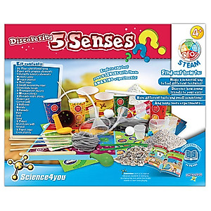 PlayMonster Science4you - 5 Senses - 19 Engaging Experiments for Children to Explore Their World - Fun, Education Activity for Kids Ages 4+