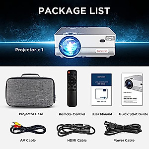 Projector with WiFi and Bluetooth, Native 1080P 9500L Full HD Outdoor Movie Projector, DBPOWER Mini Portable Media Video Projector Support iOS/Android Sync Screen and Zoom Compatible w/PC/DVD/TV