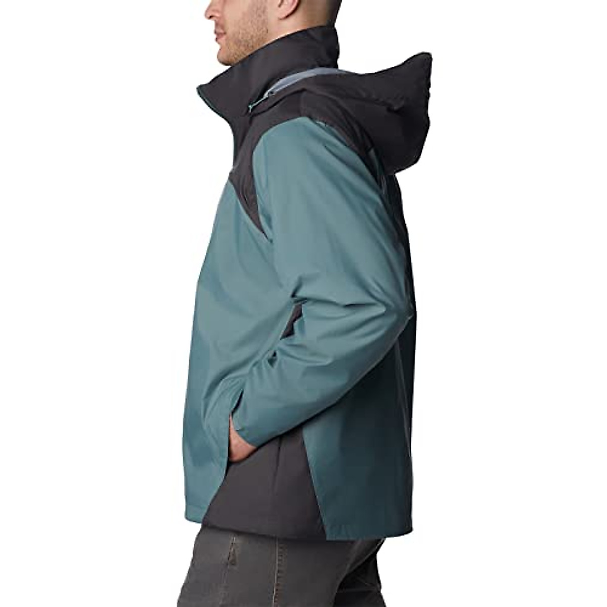 Columbia Men's Glennaker Lake Rain Jacket, Metal/Shark, Large