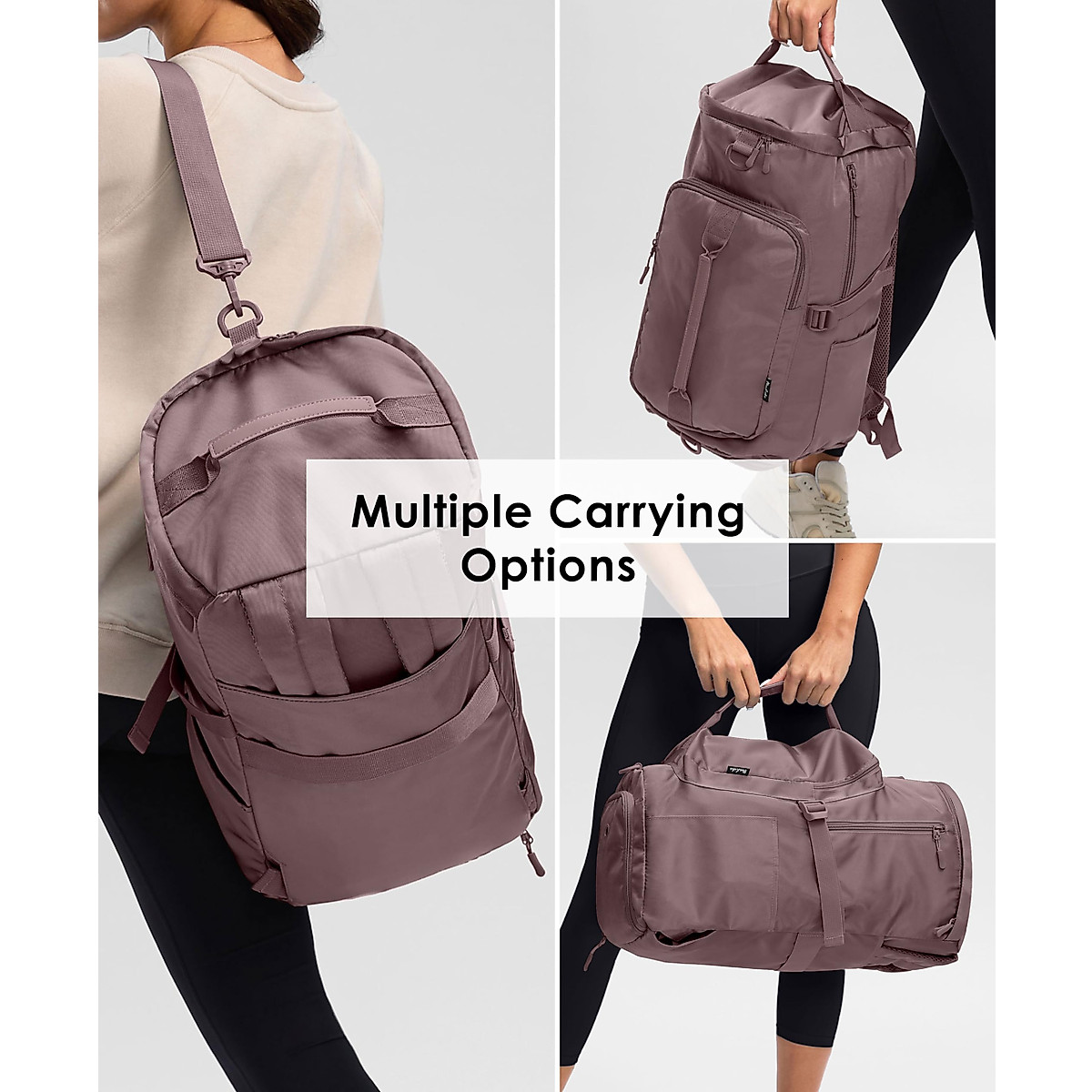 Uselike Gym Bag for Women and Men, 30L Workout Travel Backpack with Shoe Compartment, Sports Duffel Bag with Multiple Pockets