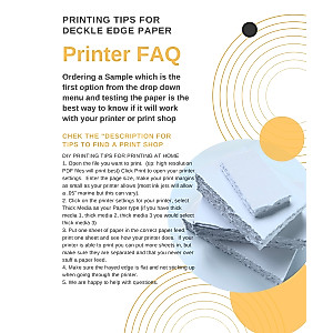 Blank Deckle Edge Sheets, 135#/290gsm, Soft White, 100% Cotton Rag, Cold Pressed, Acid Free & Archival Hand Torn Watercolor Paper (8x10 inch Sheets Only, Set of 24)