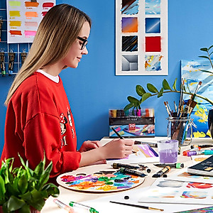 ARTEZA Acrylic Paper Foldable Canvas Pad, 8x11 Inches, 20 Sheets, DIY Frame