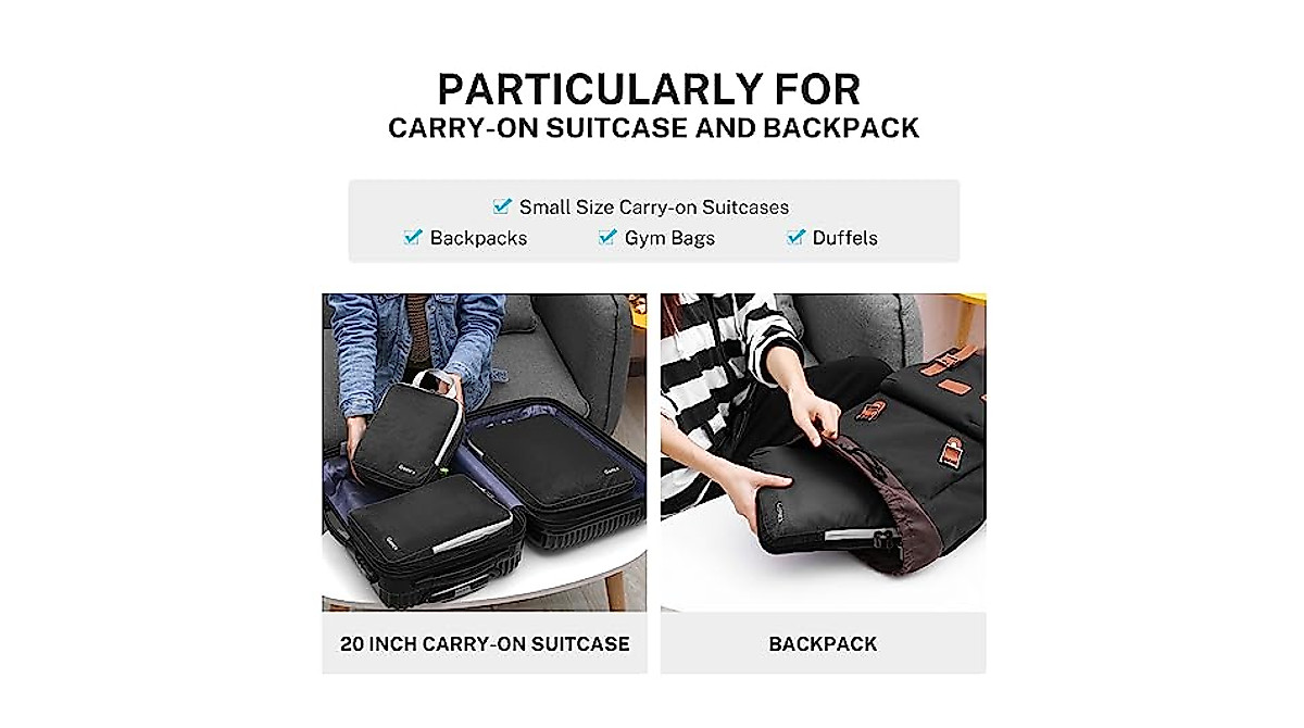 Gonex Compression Packing Cubes - Travel Organizers
